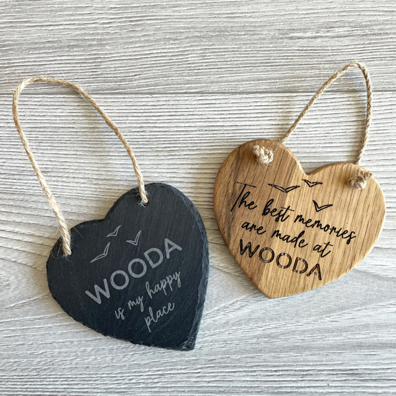 Wooda Heart Hangings | Wooda Holiday Park